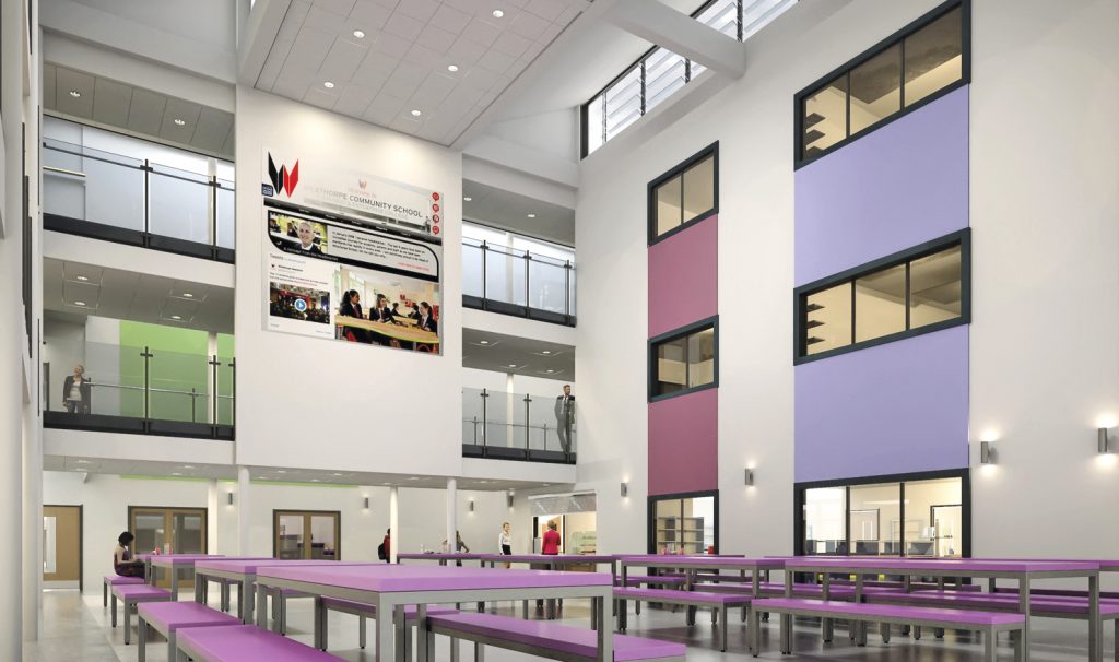 Wilsthorpe School: Sixth Form Centre and Sports Hall - Morecroft Electrical